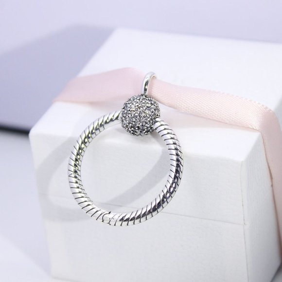 Pandora | Jewelry | Pandora Medium Moments Small Pav O Pendant | Poshmark